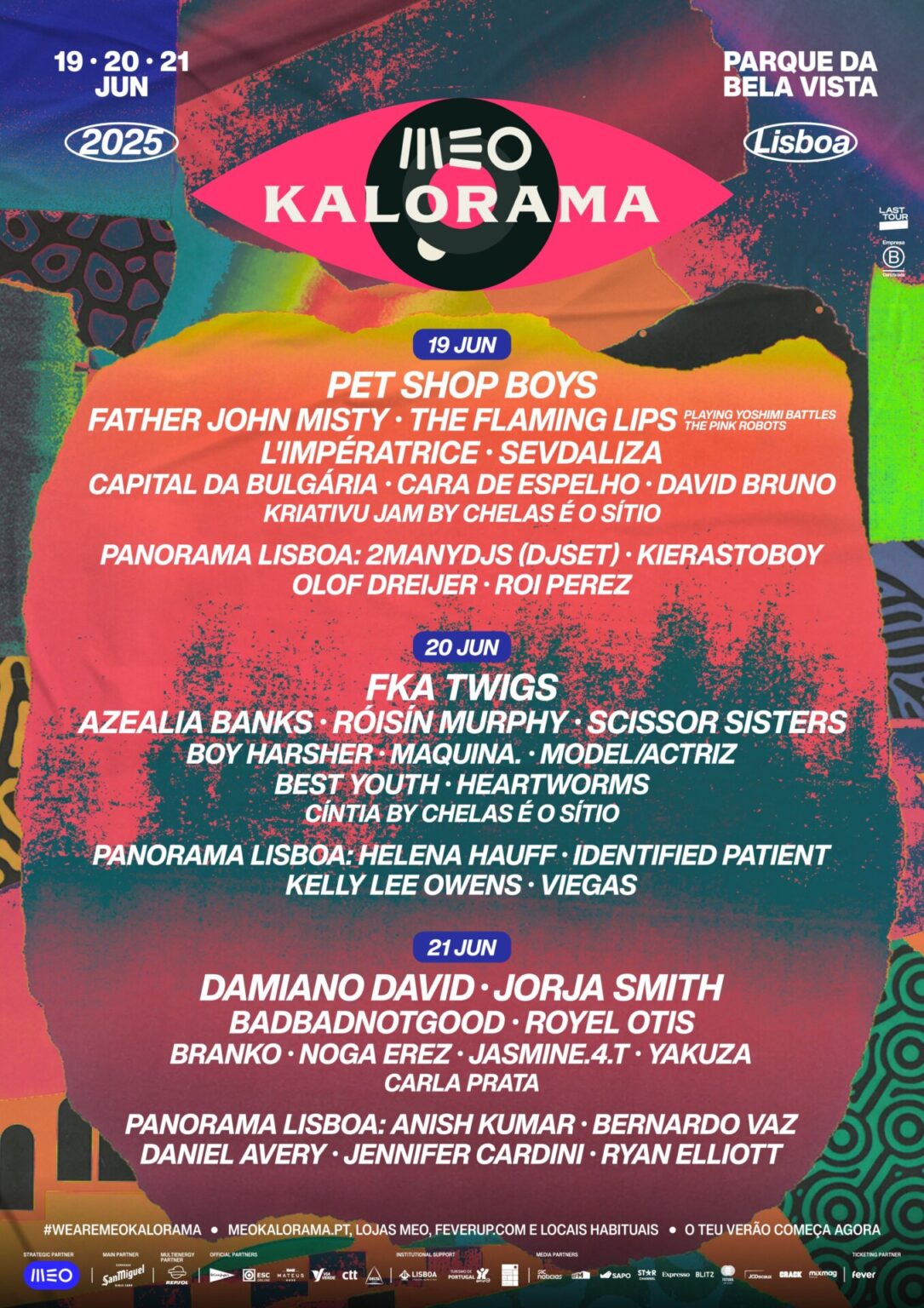 Revela novos artistas e anuncia lineup por dias- MEO KALORAMA